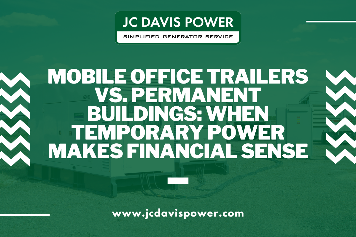 Mobile Office Trailers vs. Permanent Buildings - JC Davis Power