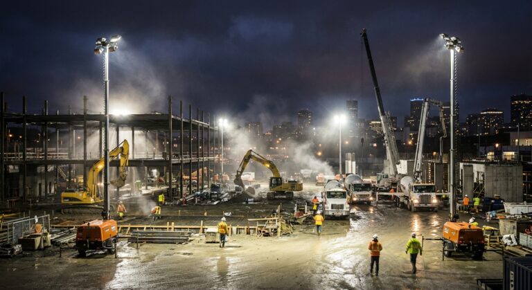 Top 5 Light Towers for 24/7 Construction Projects - JC Davis Power